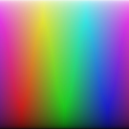 Hue over brightness descending on allRGB