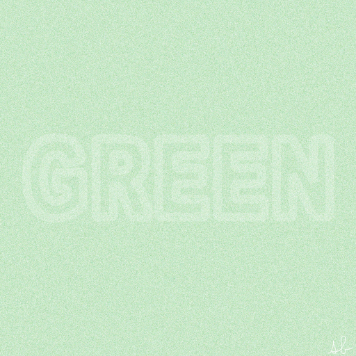 ONLY ONE COLOR - green on allRGB