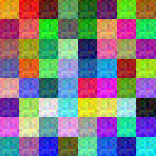 Recursive squares on allRGB