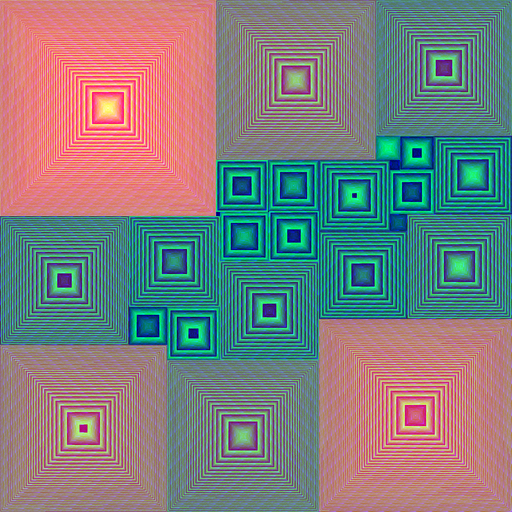 Simple Perfect Squared Squares, Order 26. on allRGB