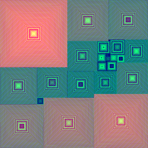 Simple Perfect Squared Squares, Order 27. on allRGB
