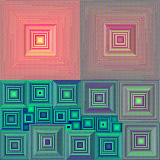 Simple Perfect Squared Squares, Order 28. on allRGB